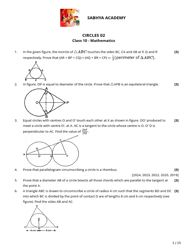 Circles Another Classic | PDF | Circle | Perpendicular