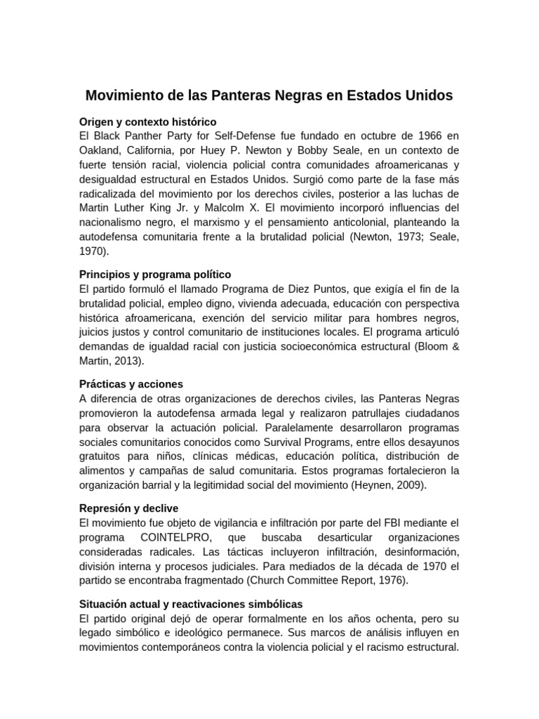 Informe Panteras Negras y Plan Condor | PDF | Fiesta de pantera negra