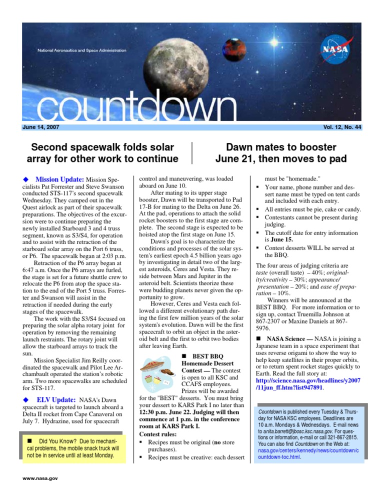 NASA: 179890main 06-14-07 | Download Free PDF | Integrated Truss ...