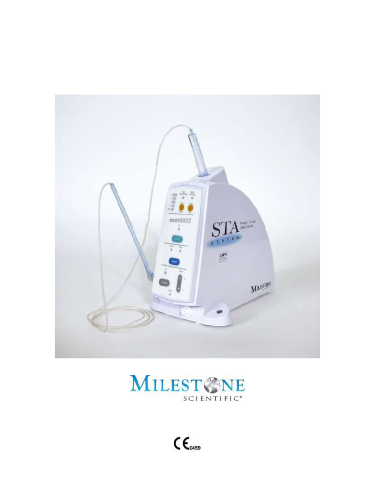 STA Wand Manual | PDF | Anesthesia | Periodontology