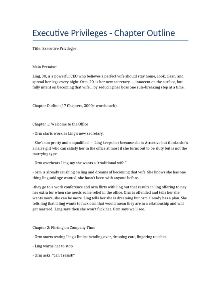 Boss Secretary Fanfic Outline | PDF
