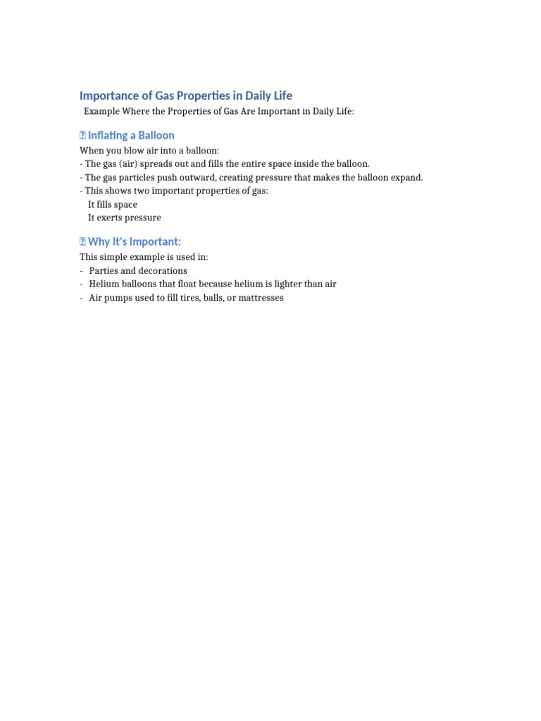 Importance of Gas Properties | PDF