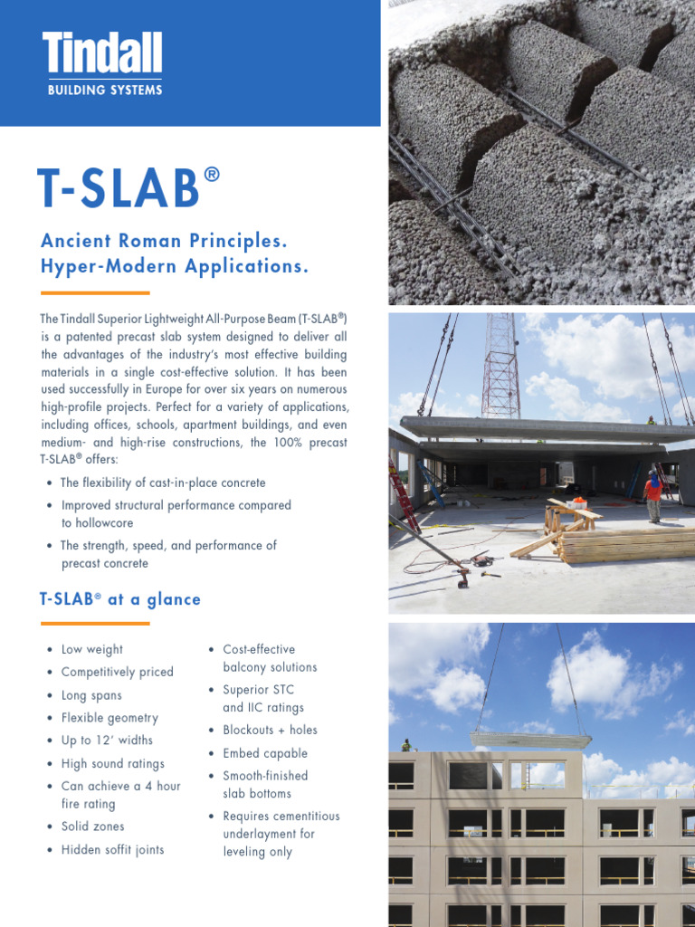 Tindall Building Systems t Slab 2022 (1) | PDF | Concrete | Precast ...