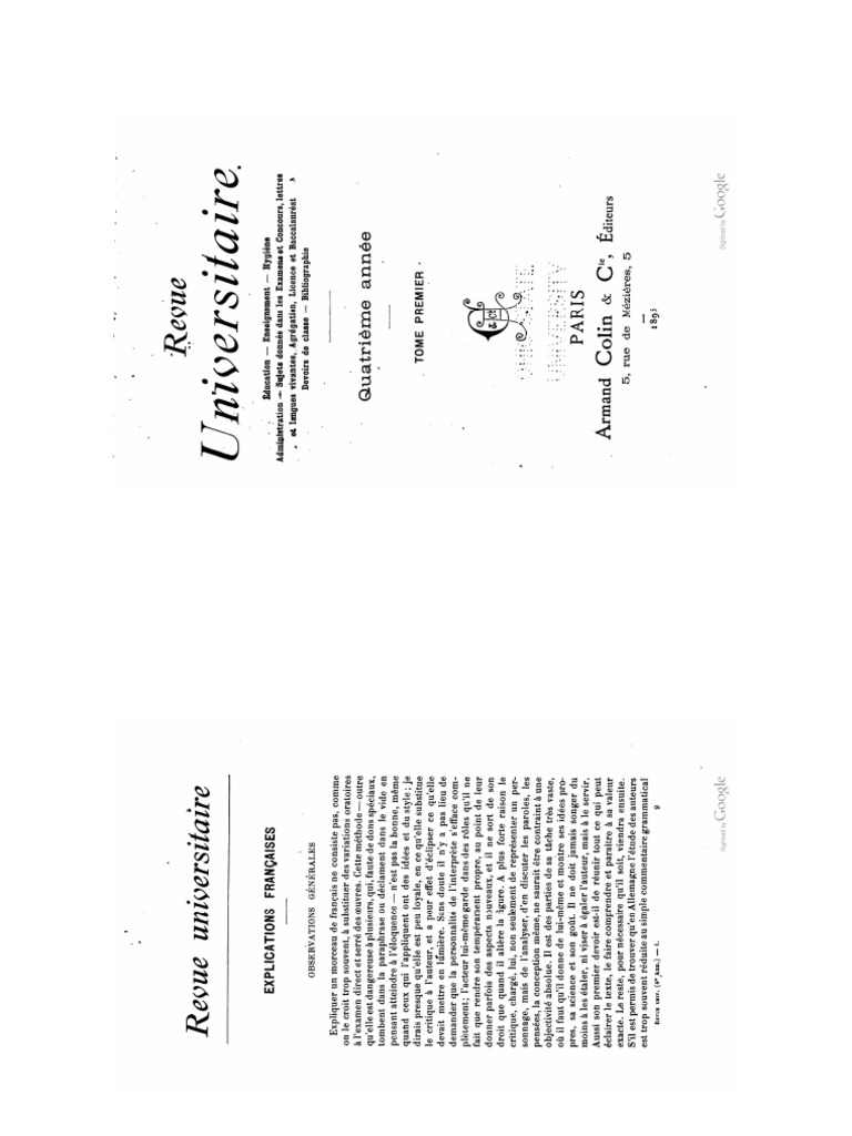 F. Brunot (1895) Explications Françaises | PDF