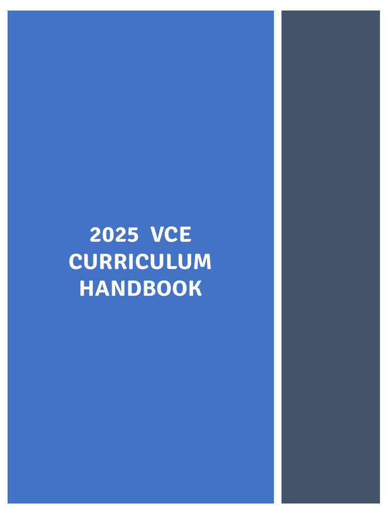 2025 Vce Curriculum Handbook | PDF | Biology | Cell (Biology)