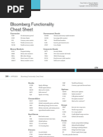 Bloomberg Functions Cheat Sheet | PDF | Swap (Finance) | Bonds (Finance)