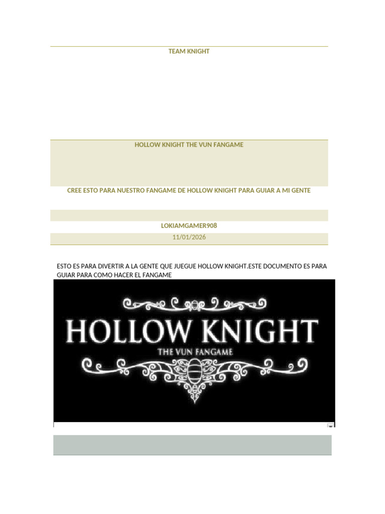 Hollow Knight The Vun (Autoguardado) | PDF