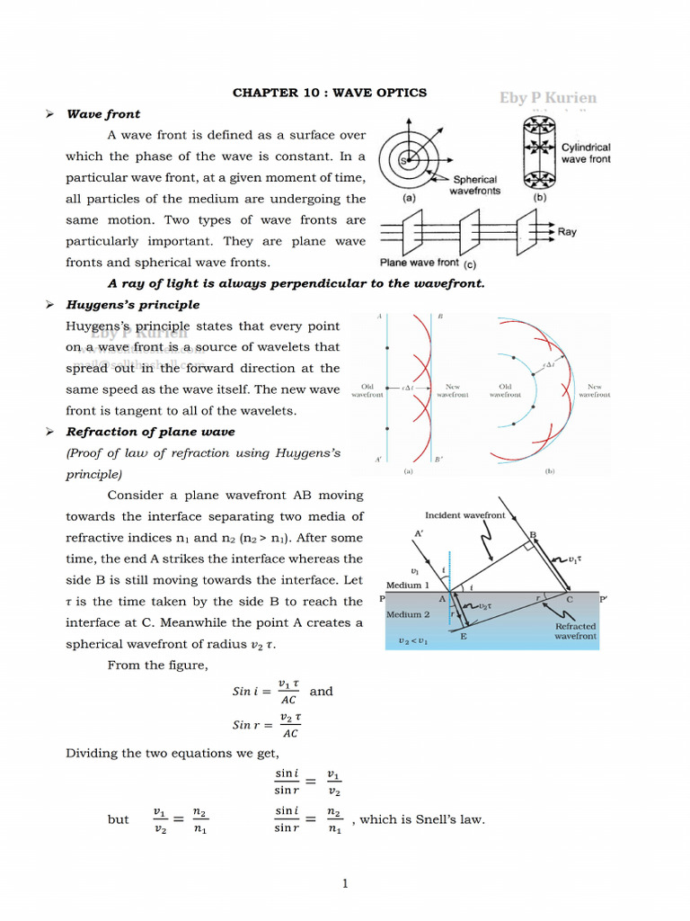 10.wave Optics | PDF
