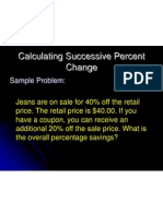 Successive Percentage Change Methods | PDF | Percentage | Ratio