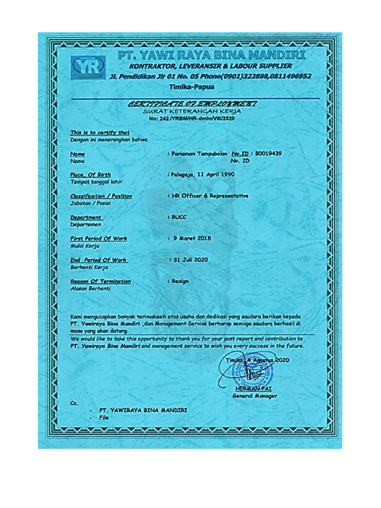 CV (Pariaman Tampubolon) ( - 2025 - ) (1) (2) - 9 | PDF