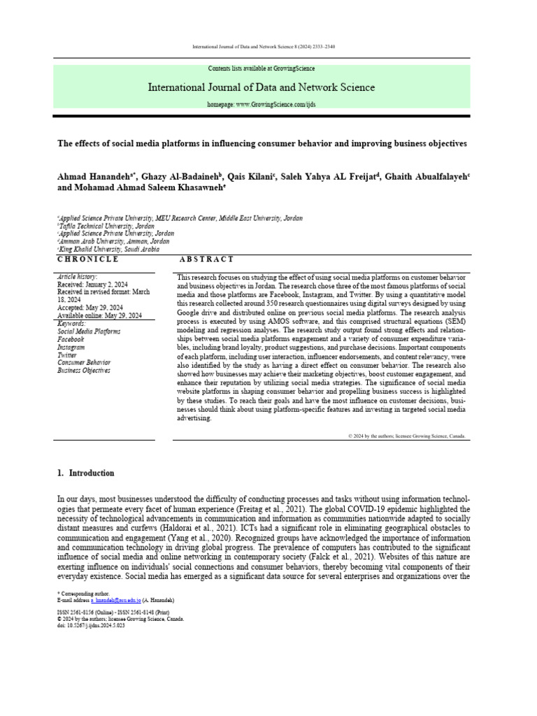 Original Journal | PDF | Consumer Behaviour | Statistics