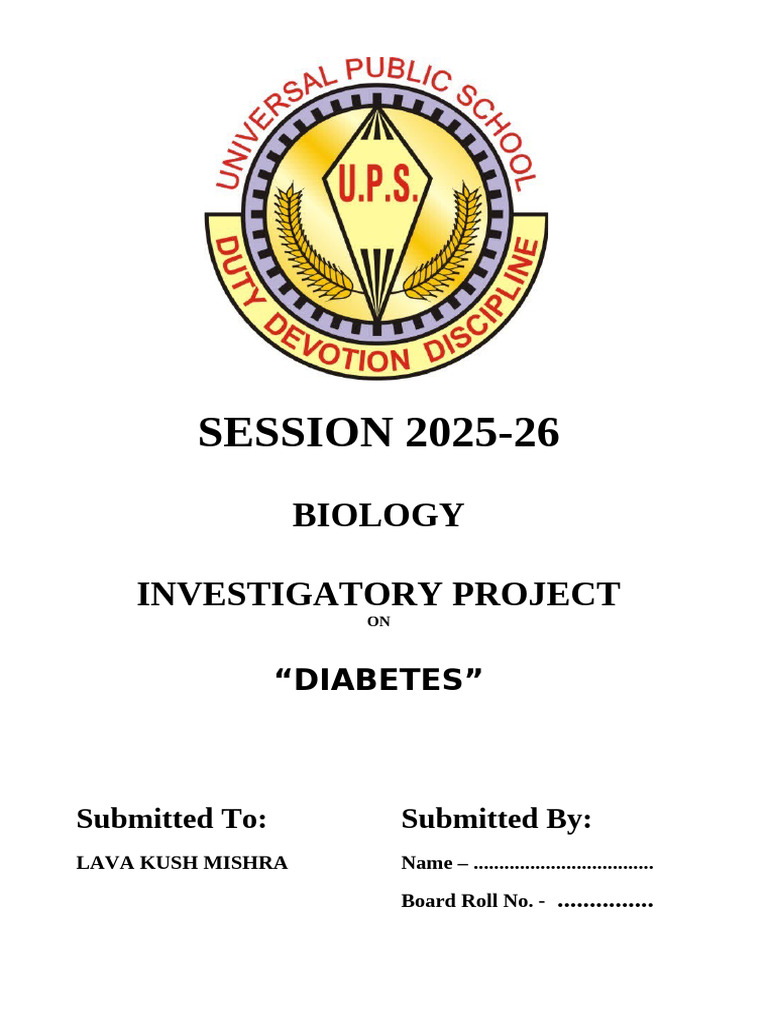 Biology Project 02 | PDF | Diabetes | Strength Training