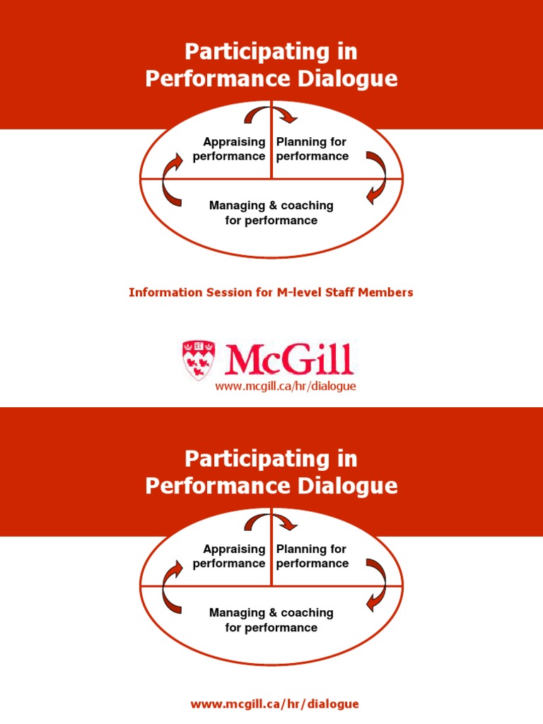 Participating in Performance Dialogue: Appraising Performance Planning ...
