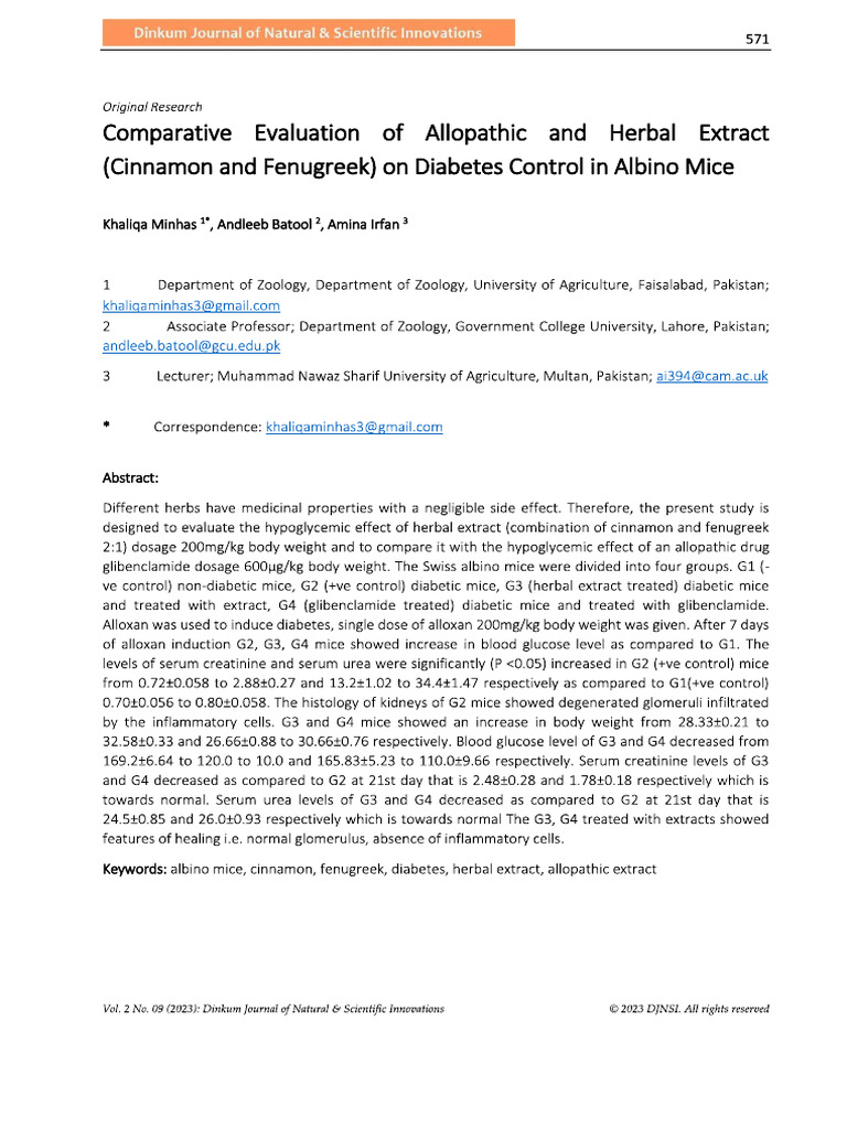 Comparative Evaluation of Allopathic and Herbal Extract.-1 | PDF