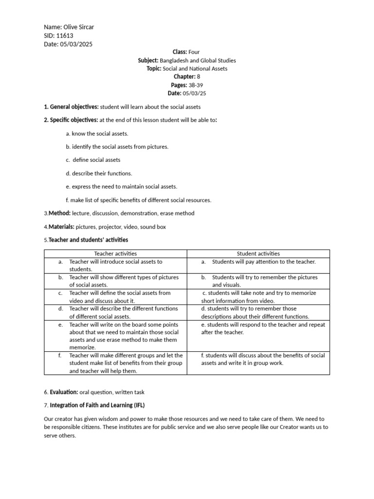 Lesson Plan Bgs | PDF | Teachers