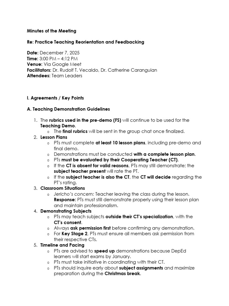 Mom 120725 Teaching Internship | PDF | Lesson Plan | Teachers