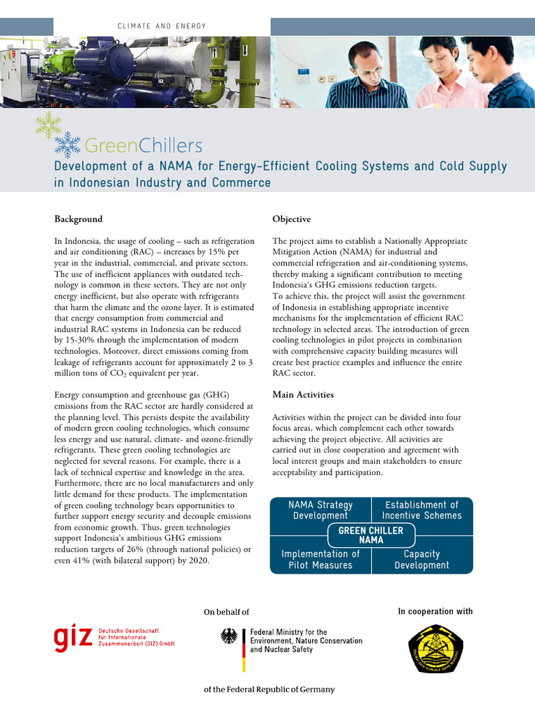 Green Chiller Project Factsheet | PDF | Energy Conservation | Efficient ...