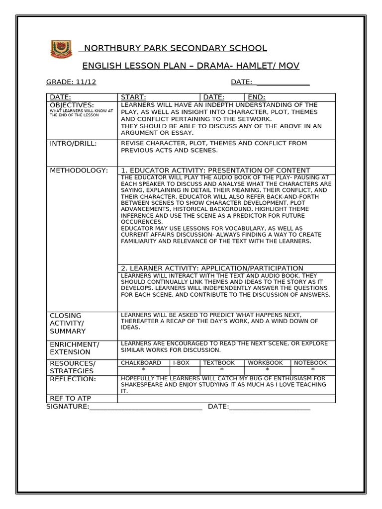 Drama Lesson Plans | PDF | Learning | Human Communication