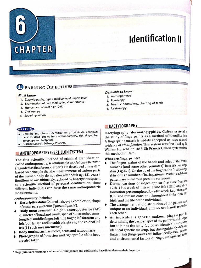 Chapter 6 Identification 2 | PDF
