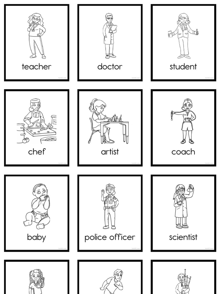BW Person, Place, Or Thing Sort Cards | PDF