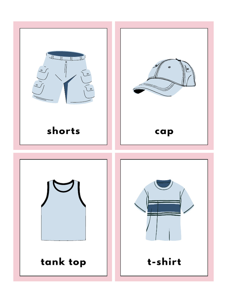 Clothing Flashcards For Speech Therapy | PDF