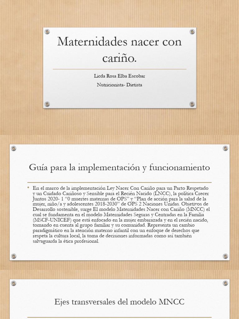 Ley Nacer Con Cariño Maternidades Nacer Con Cariño 2026 | PDF ...