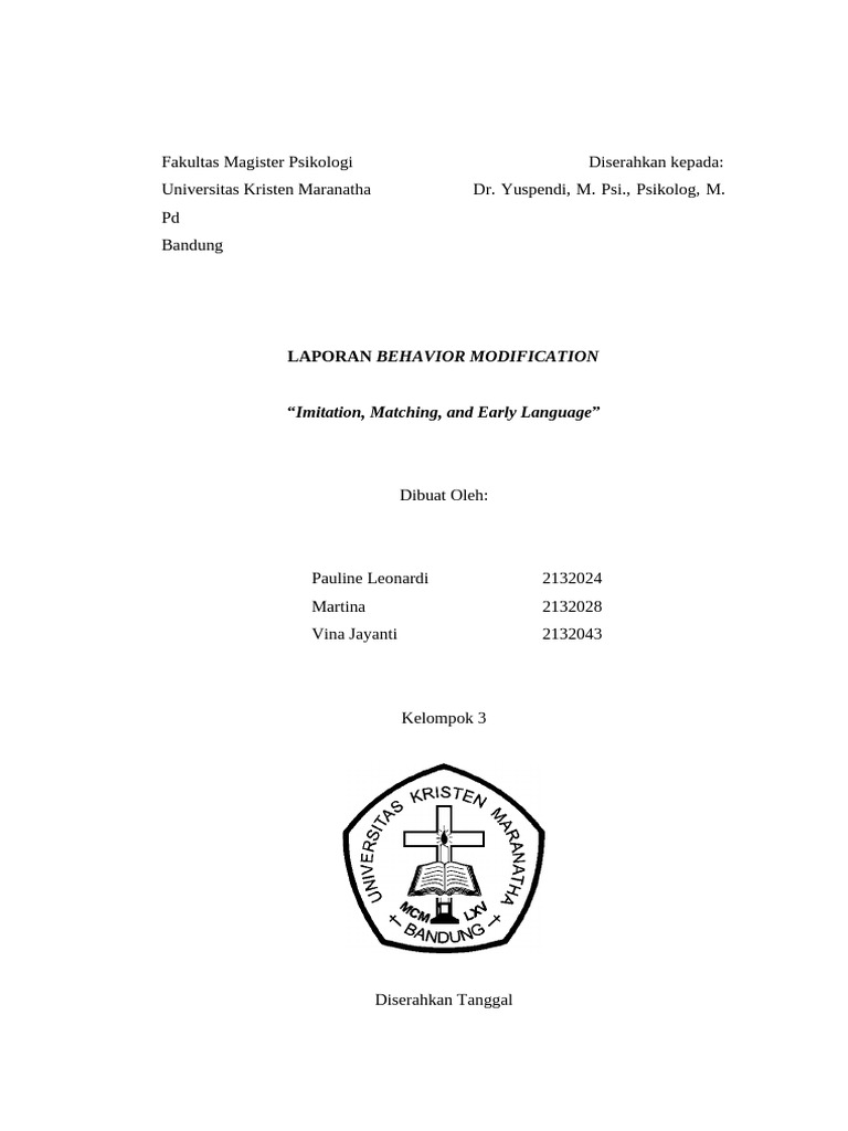 Kelompok 3 - Unit 3 - Imitation, Matching, and Early Language | PDF