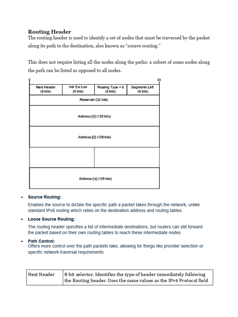 Routing Header | PDF
