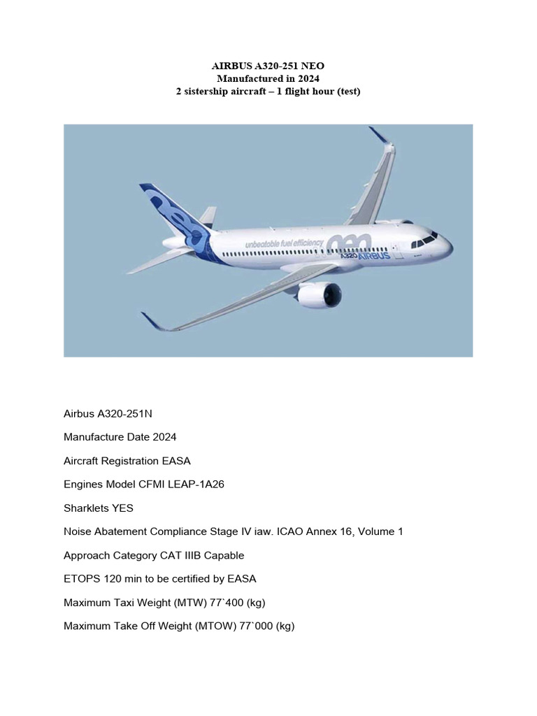 Airbus A320-251 For Sale | PDF | Avionics | Aviation