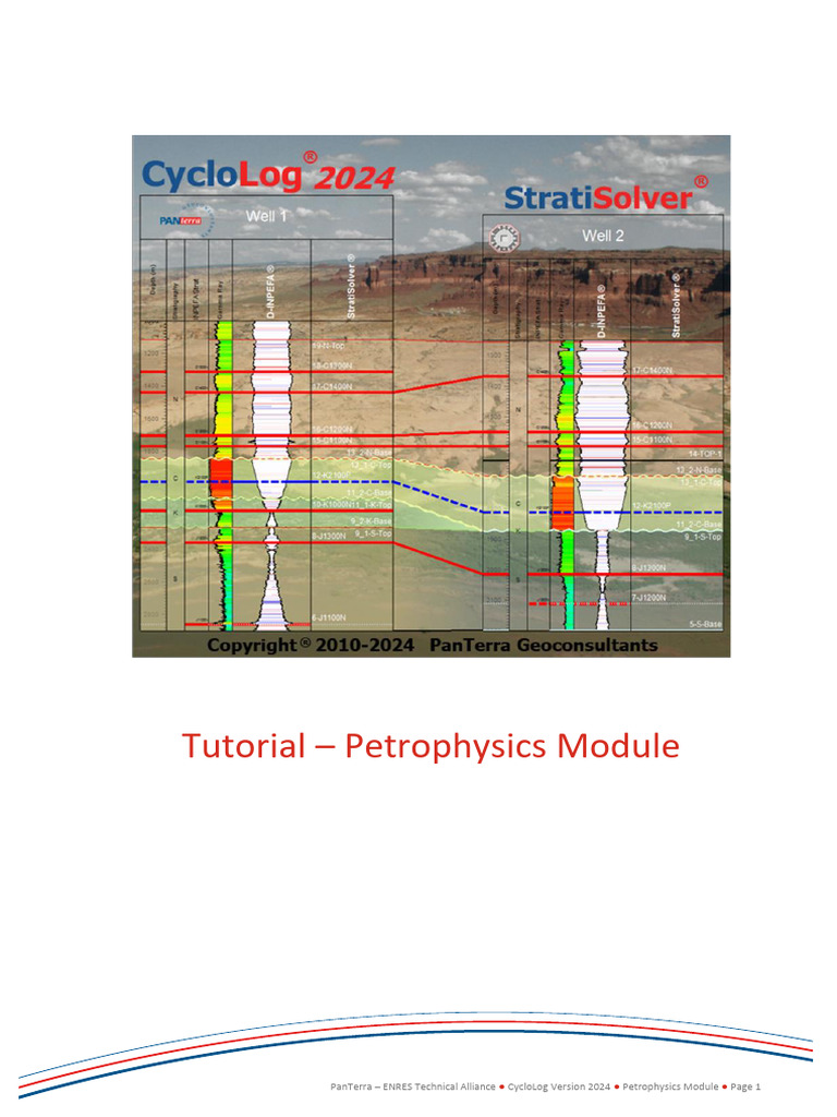 Tutorial Petrophysics Module | PDF | Logarithm | Spectral Density