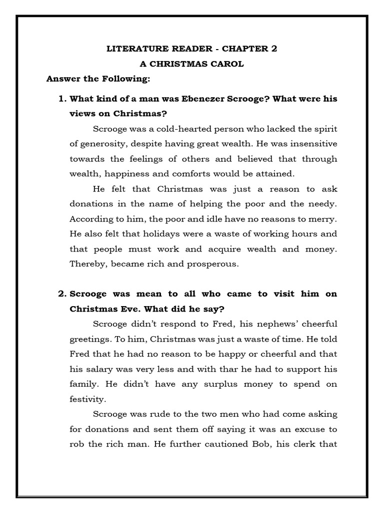 A Christmas Carol - NOTES 20251215 150022 | PDF | Ebenezer Scrooge | A ...
