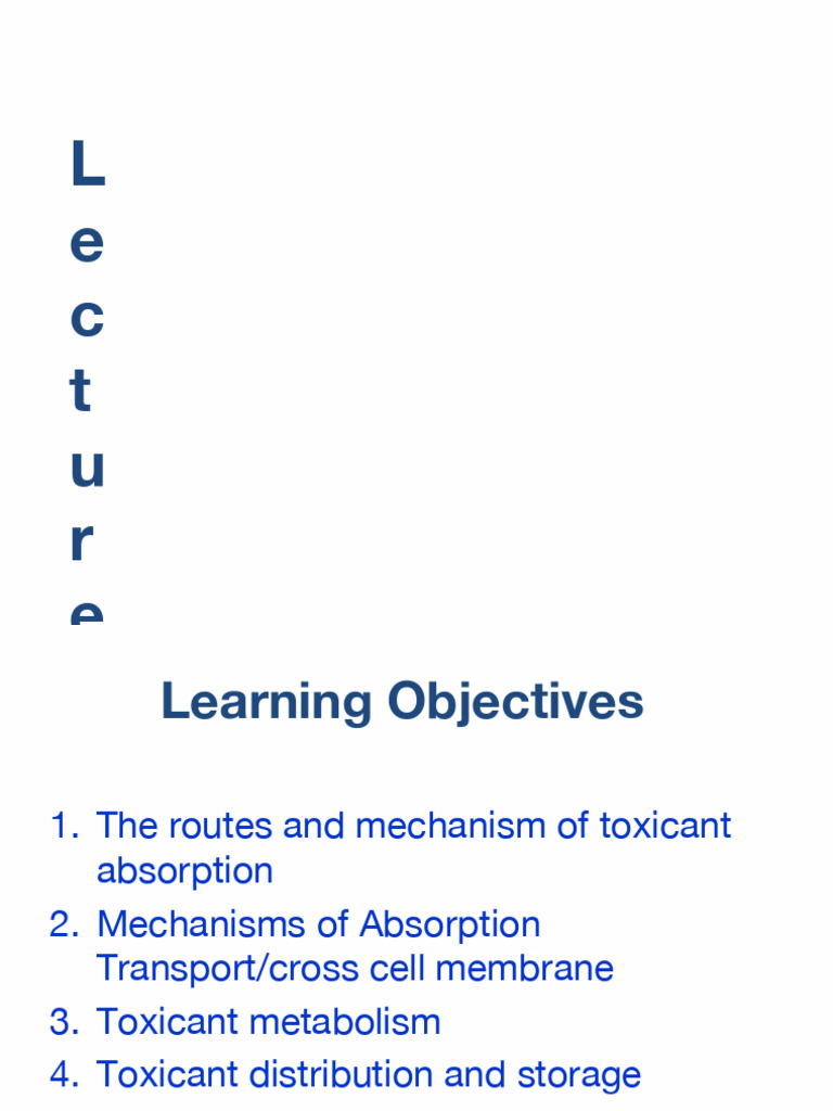 Lecture 3_Toxicant Exposure and Absorption_Eng_2025 | PDF ...