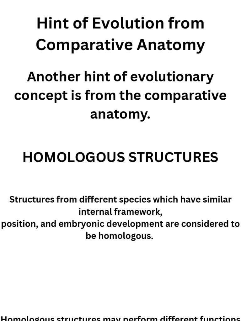 Hint of Evolution From Comparative Anatomy_20260111_112207_0000 | PDF
