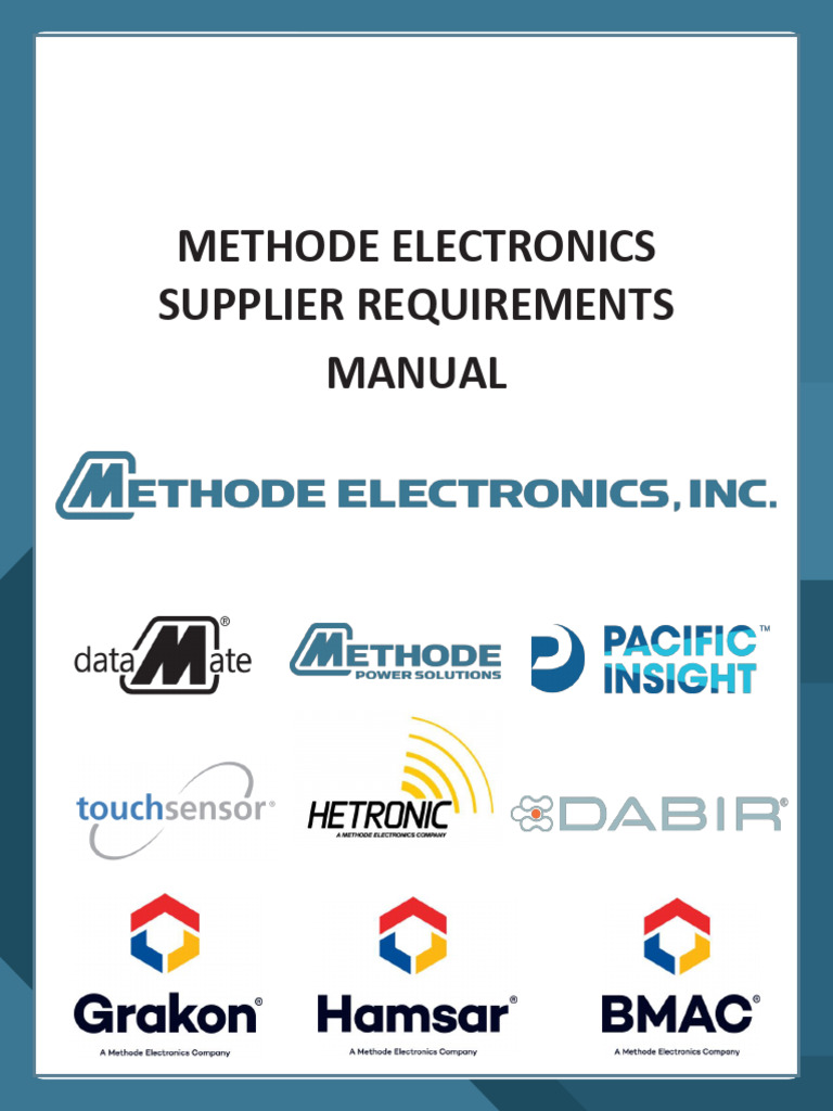 Methode Supplier Requirements June 2019 | PDF | Supply Chain | Business