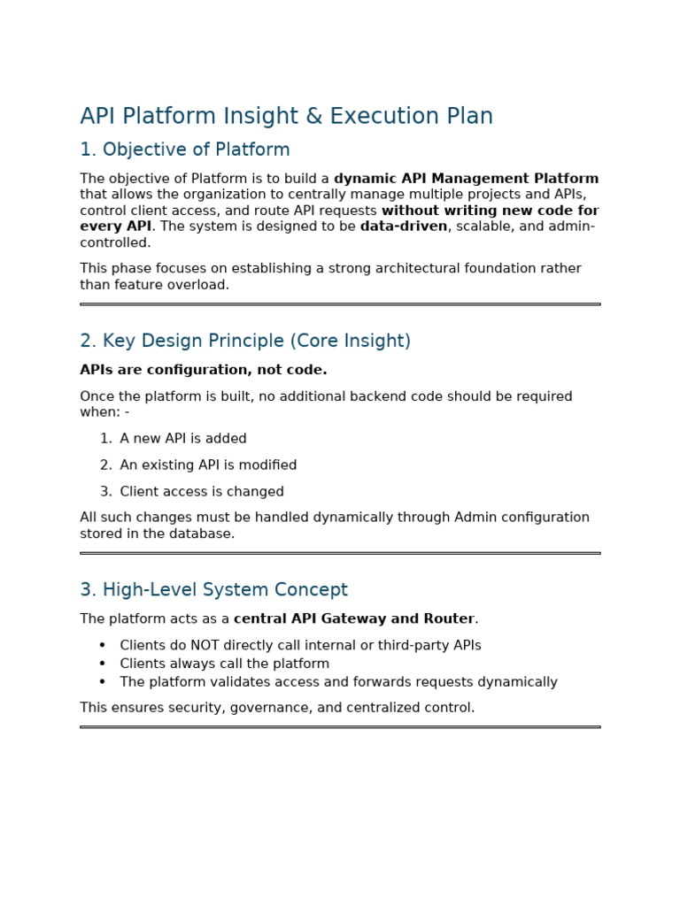 Phase 1 – API Platform Insight Report | PDF | Databases | Json