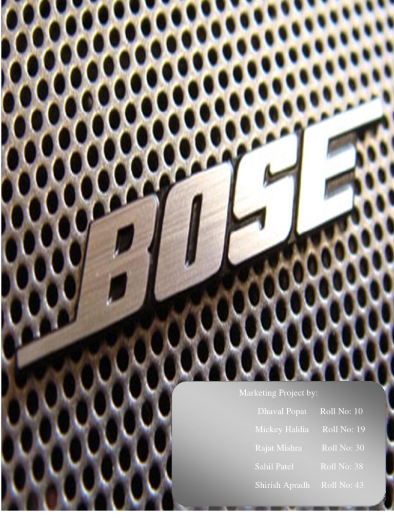 Bose Marketing Project | PDF | Loudspeaker | Retail