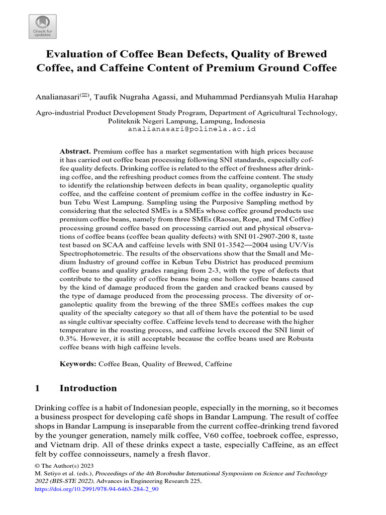 Evaluaiton Coffee Defects | PDF | Coffee | Taste