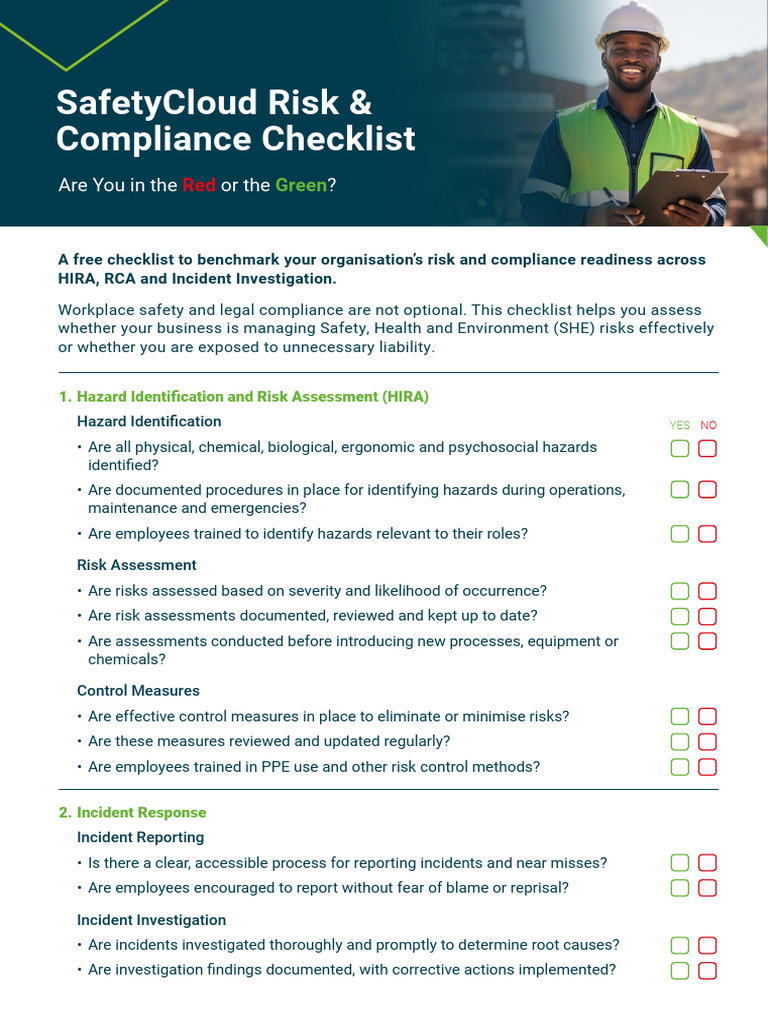 Safety Cloud Compliance_Checklist | PDF | Hazards | Occupational Safety ...
