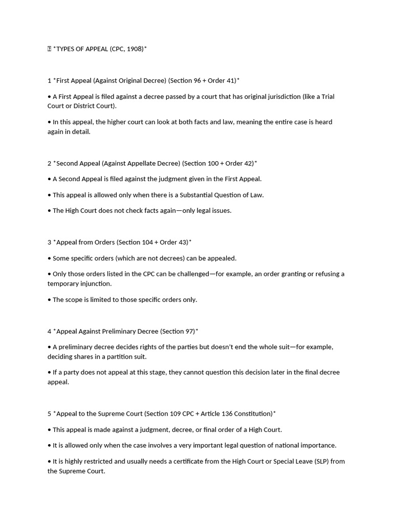 Types of Appeal | PDF