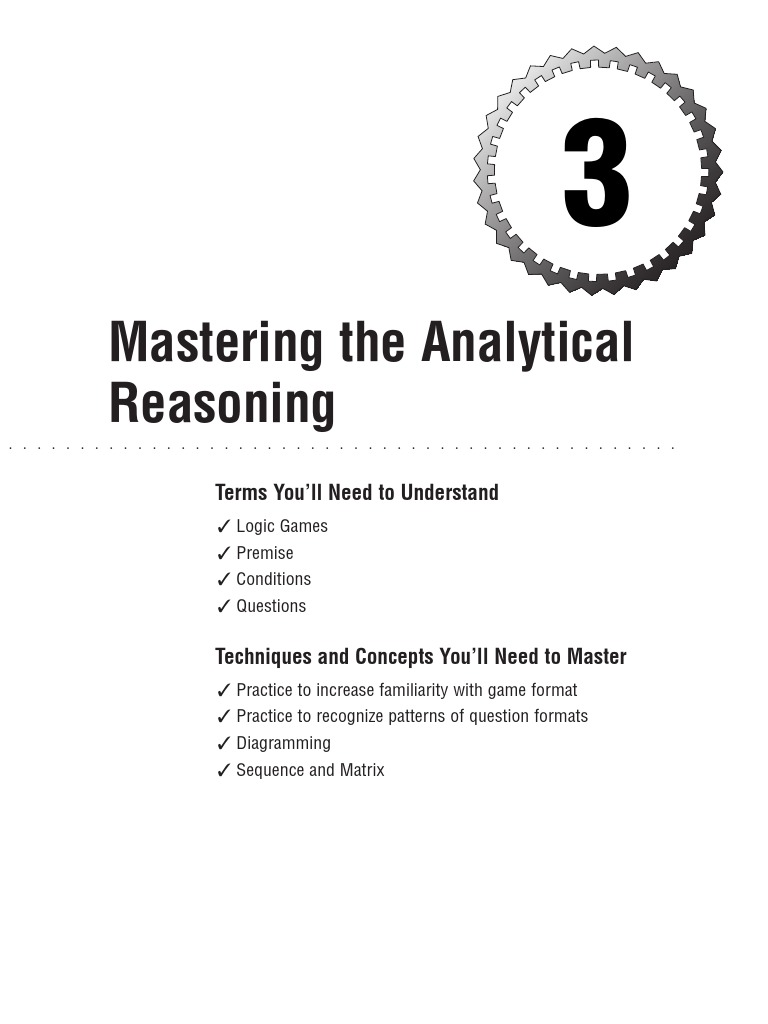 Mastering The Analytical Reasoning Pdf Law School Admission Test