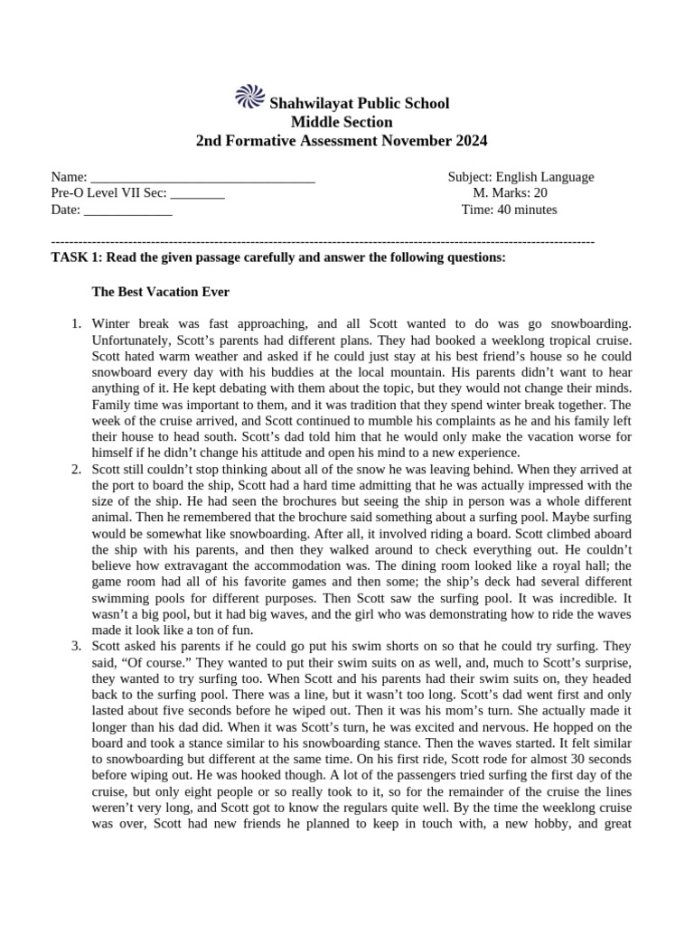 2 Formative Pre-O Level | PDF | Linguistics | Syntax