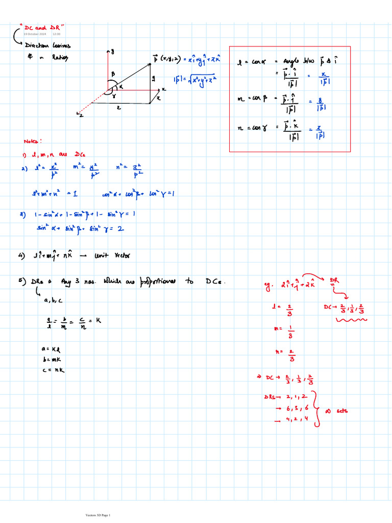 Vectors 3D 2 | PDF