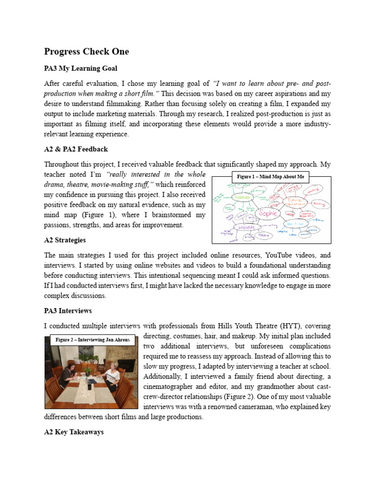 Progress Check Self-Analysis Report Example | PDF | Learning ...