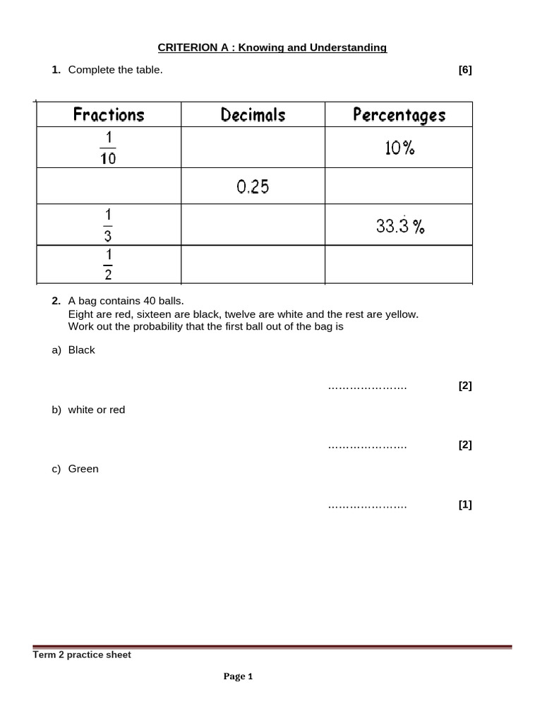 Mathematics Grade 6 paper term II | PDF | Area | Triangle