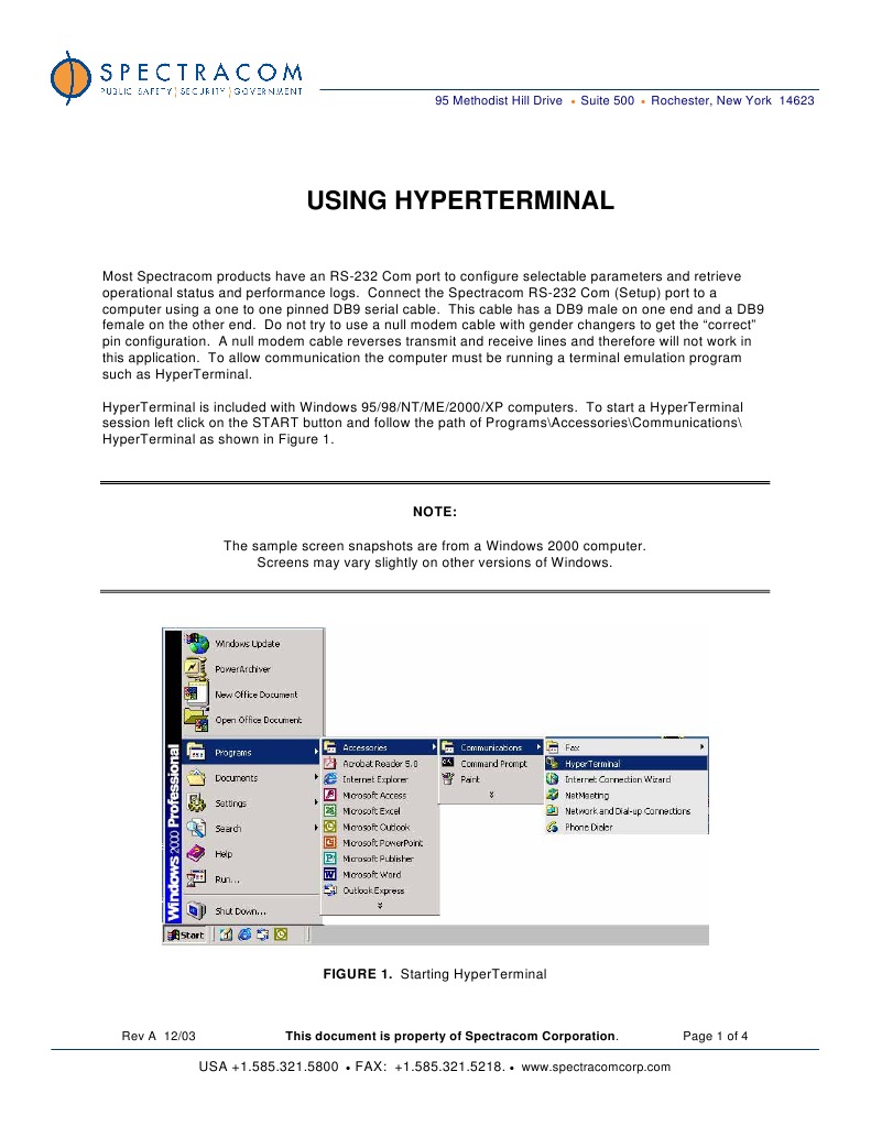 Using Hyperterminal | Download Free PDF | Computer Networking | Manufactured Goods