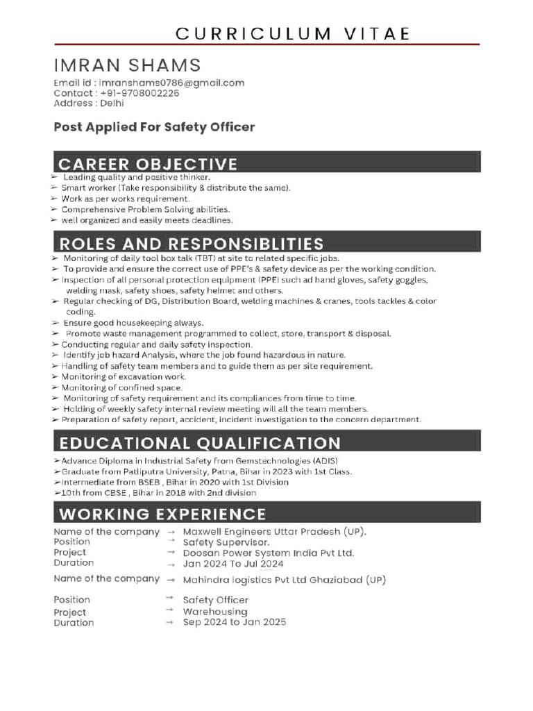 Imran Shams CV Document 07 | PDF