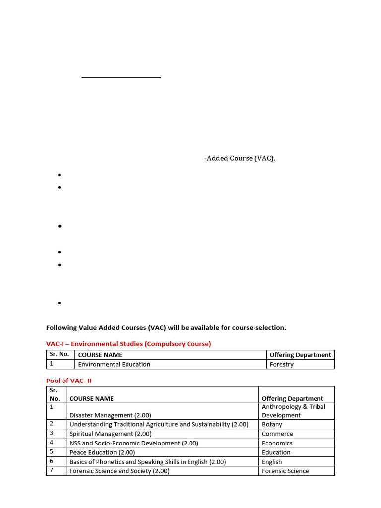 Guideline For VAC Selection II Sem February 2026 | PDF | Engineering ...