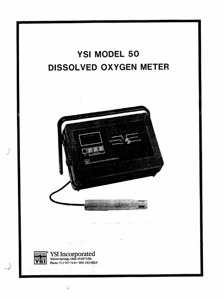 OPERATING INSTRUCTIONS: YSI Model 50 — Dissolved oxygen meter | PDF