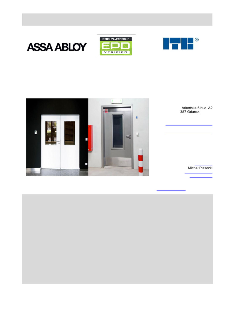 12 Epd Assa Abloy Steel Doors | PDF | Life Cycle Assessment | Recycling