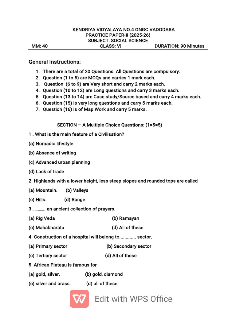 Class-VI S | PDF | Earth Sciences